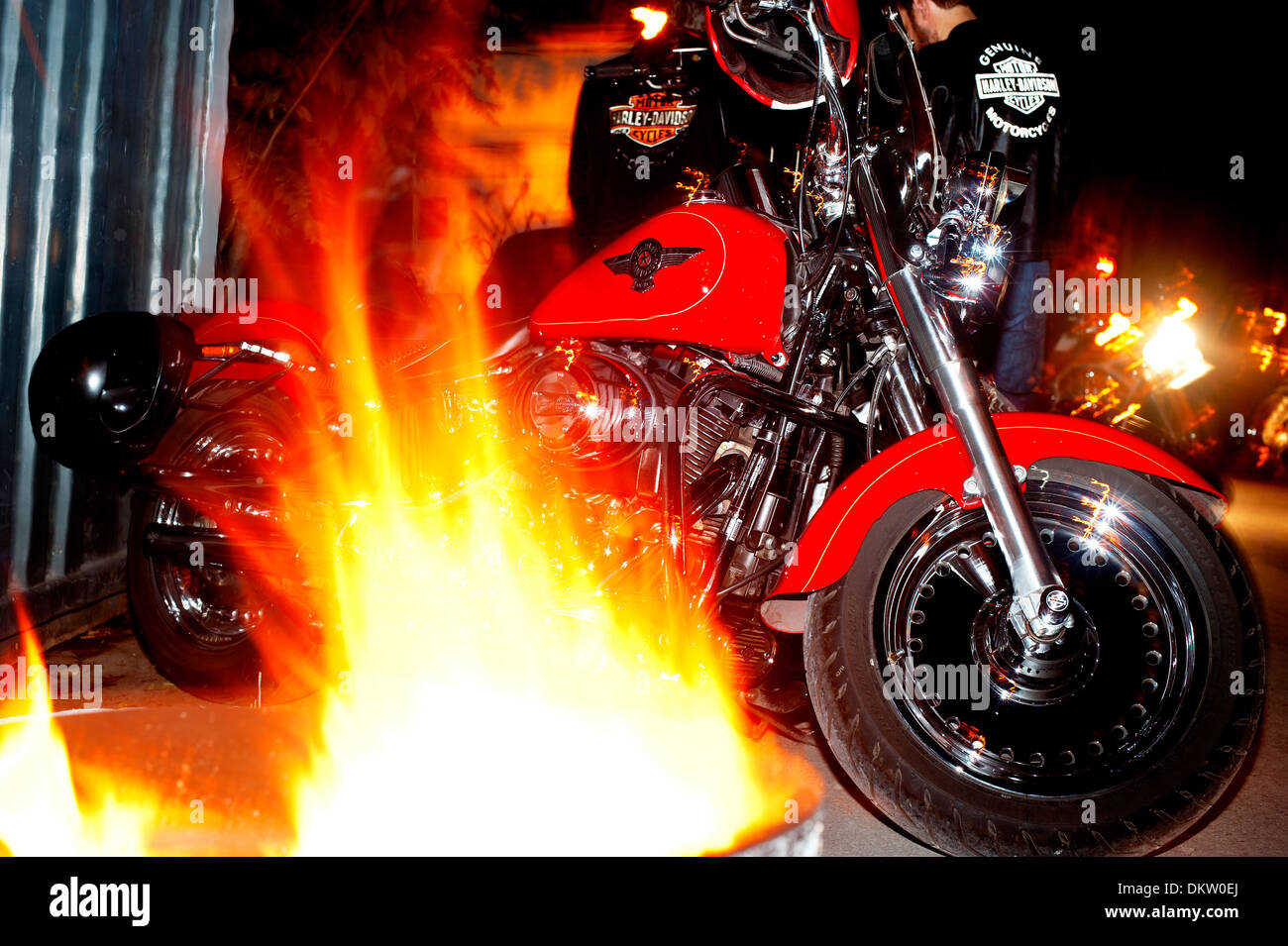 Motorcycle in flames hi-res stock photography and images - Alamy