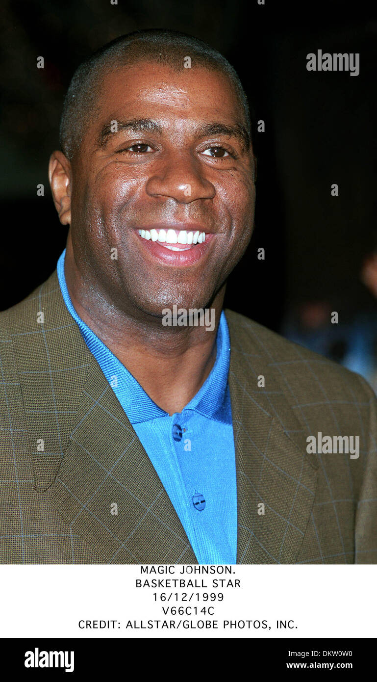 MAGIC JOHNSON.BASKETBALL STAR.16/12/1999.V66C14C Stock Photo - Alamy