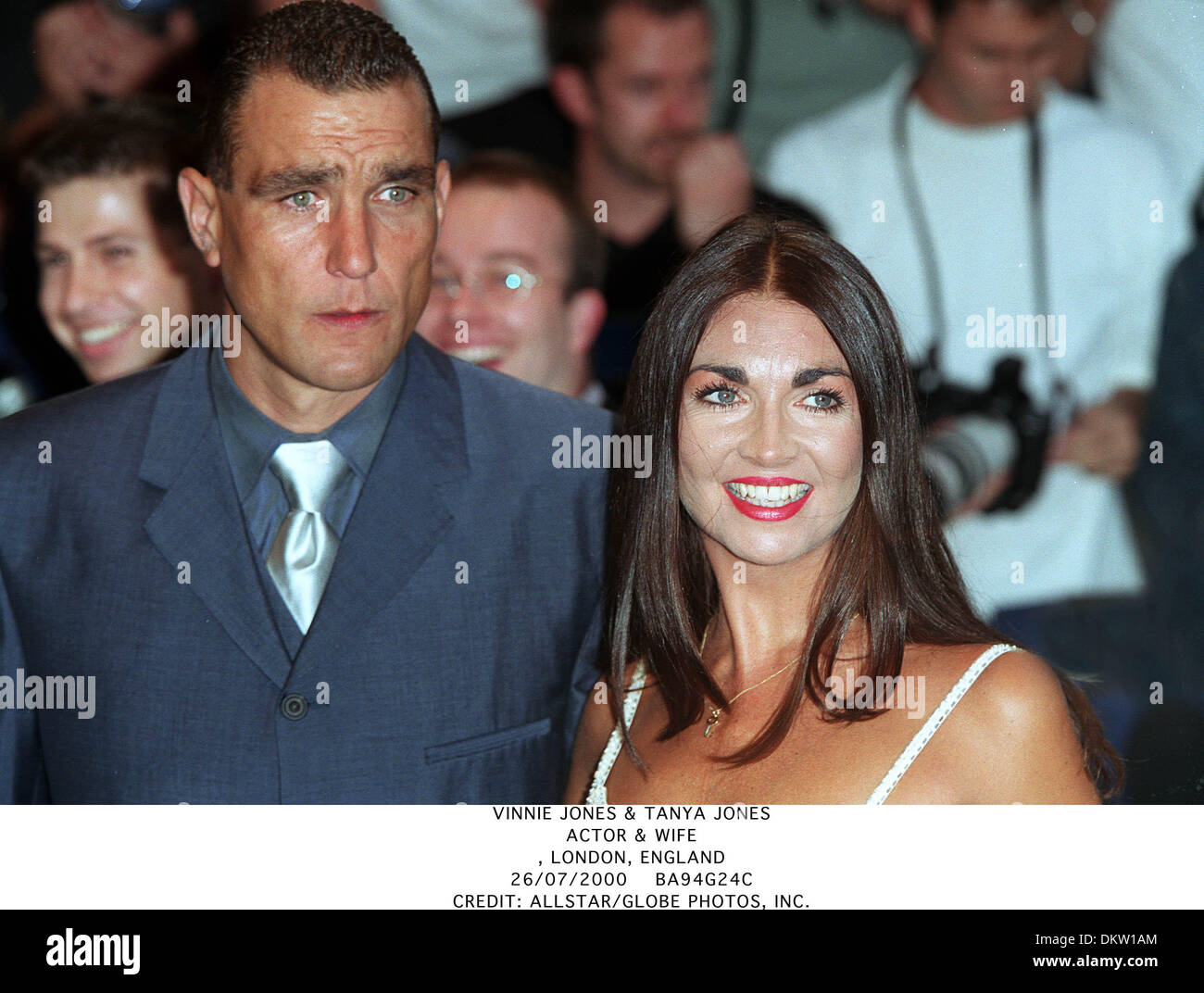 July 26, 2000 - LONDON, ENGLAND - VINNIE JONES & TANYA JONES.ACTOR ...