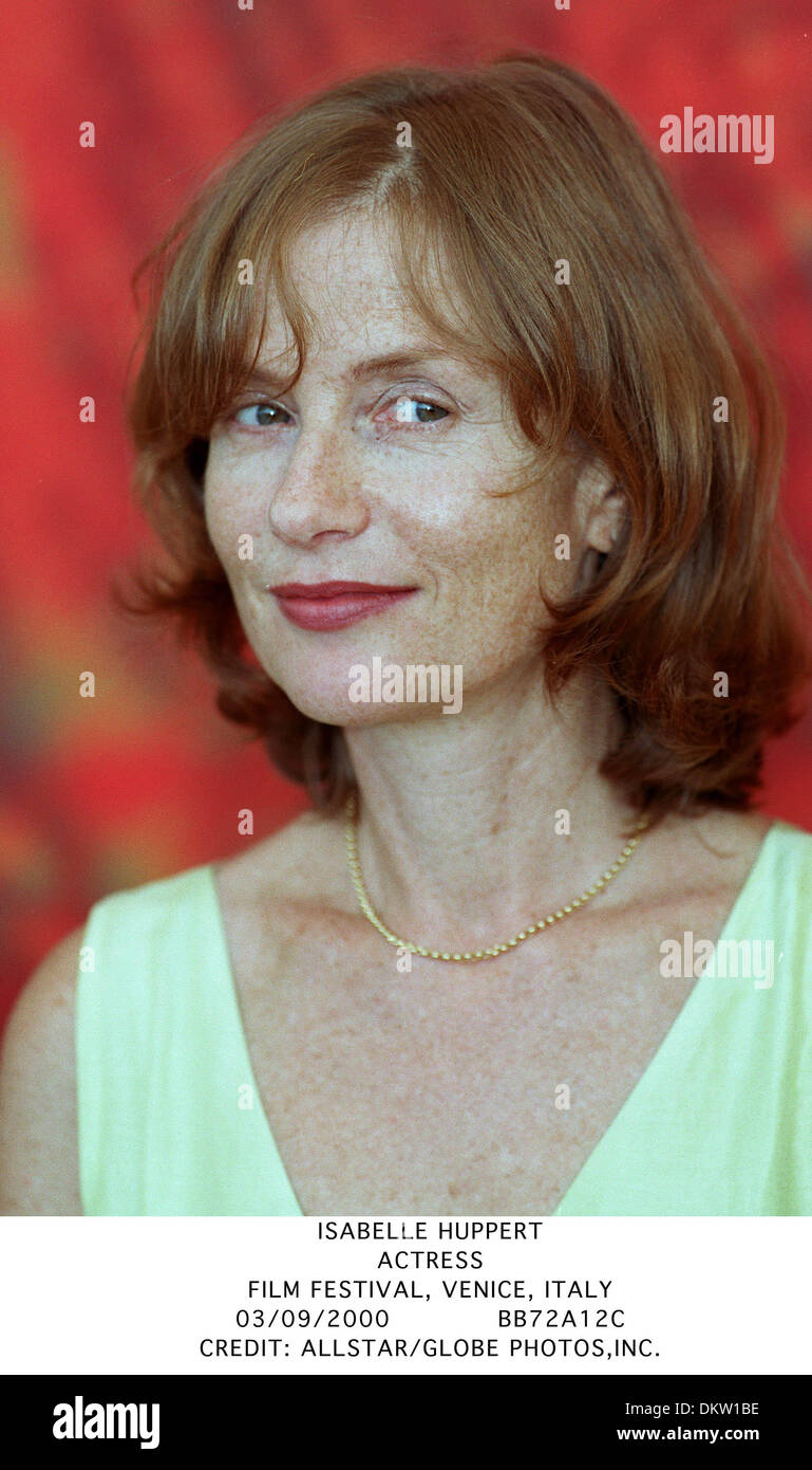 Sept. 3, 2000 - FILM FESTIVAL, VENICE, ITALY - ISABELLE HUPPERT.ACTRESS ...