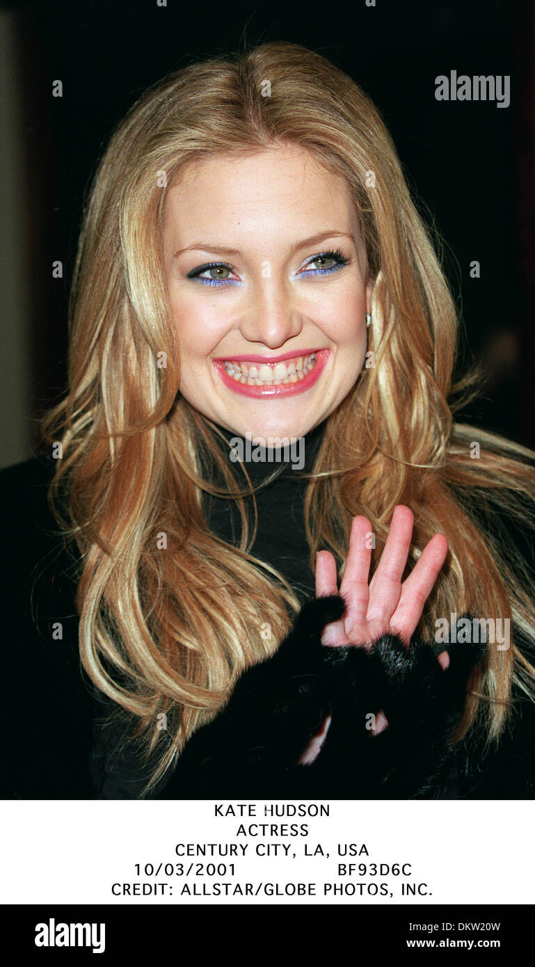 KATE HUDSON.ACTRESS.CENTURY , LA, USA.10/03/2001.BF93D6C Stock Photo ...