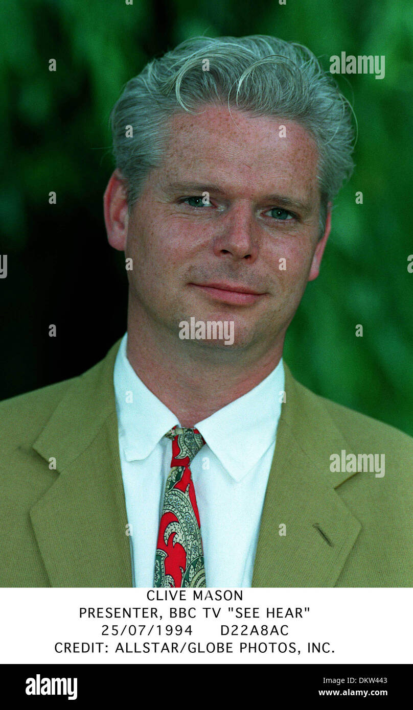 CLIVE MASON.PRESENTER, BBC TV ''SEE HEAR''.25/07/1994.D22A8AC Stock ...