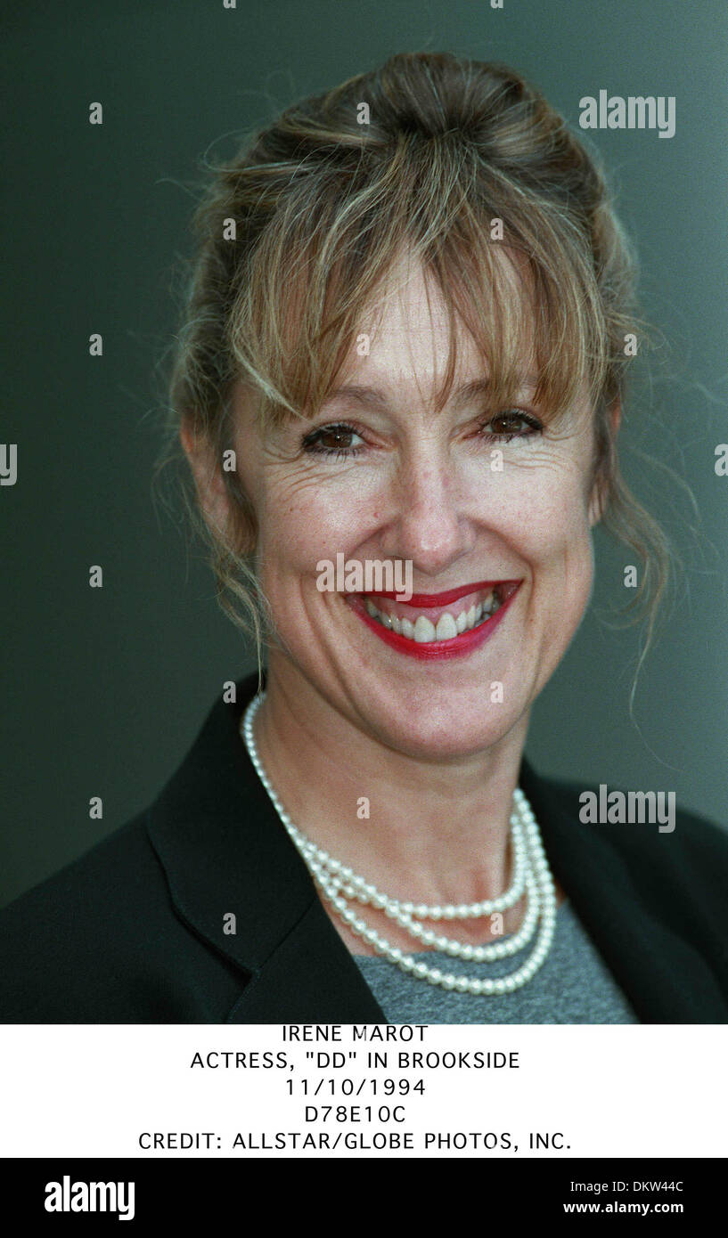 IRENE MAROT.ACTRESS, ''DD'' IN BROOKSIDE.11/10/1994.D78E10C Stock Photo ...