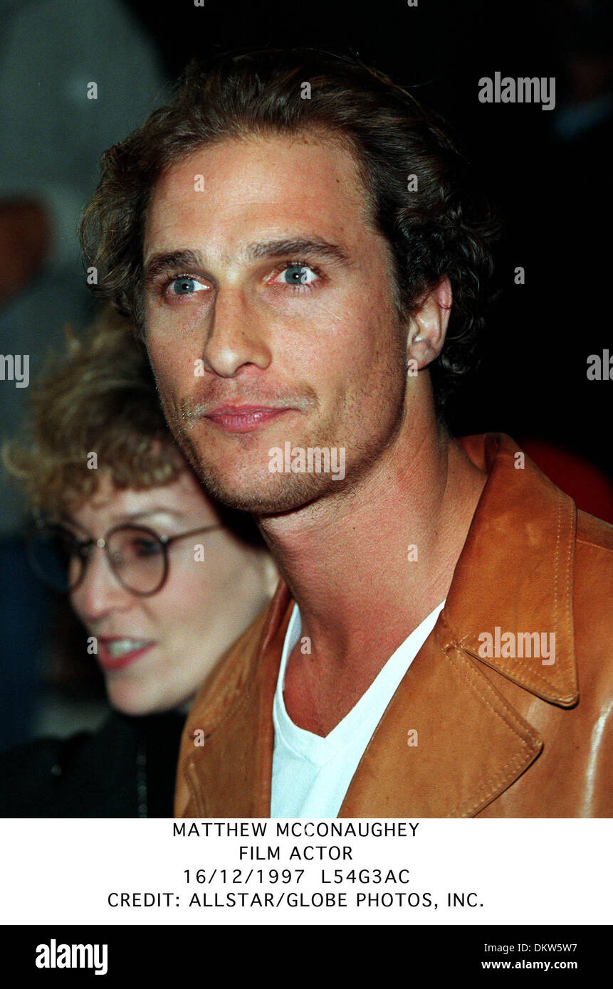 MATTHEW MCCONAUGHEY.FILM ACTOR.16/12/1997.L54G3AC Stock Photo - Alamy