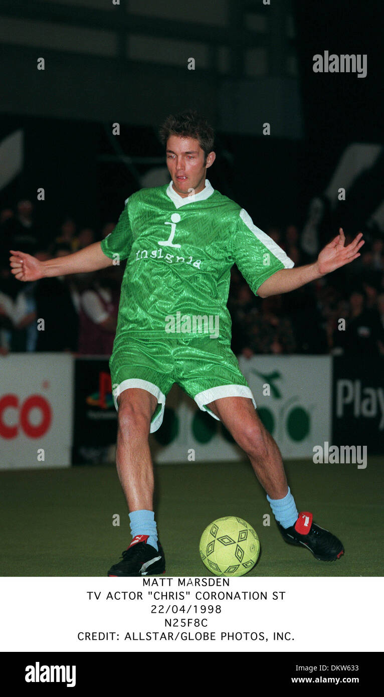 MATT MARSDEN.TV ACTOR ''CHRIS'' CORONATION ST.22/04/1998.N25F8C Stock ...