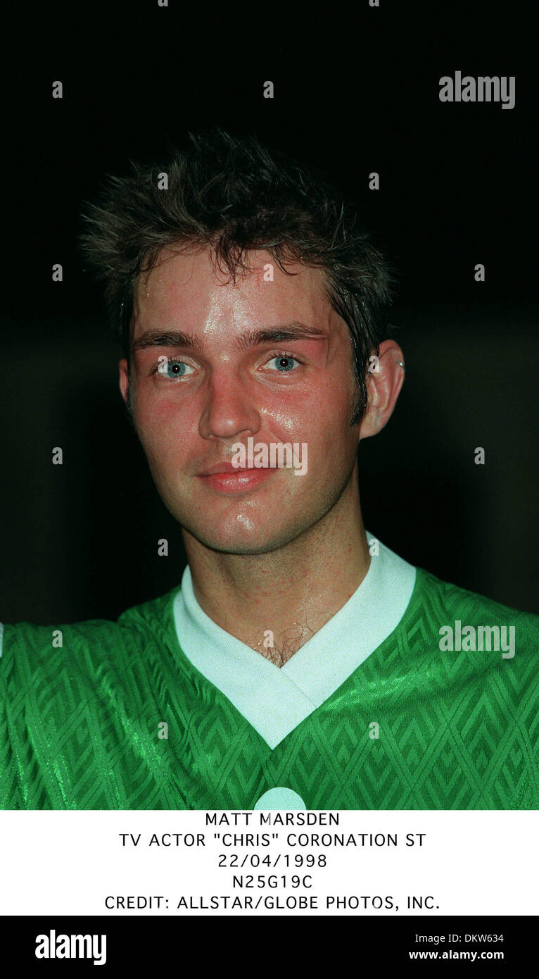 MATT MARSDEN.TV ACTOR ''CHRIS'' CORONATION ST.22/04/1998.N25G19C Stock ...
