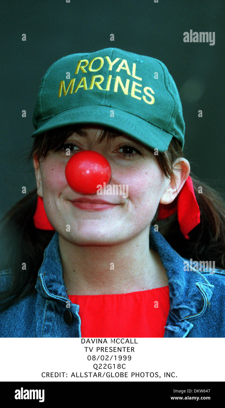 DAVINA MCCALL.TV PRESENTER.08/02/1999.Q22G18C Stock Photo - Alamy