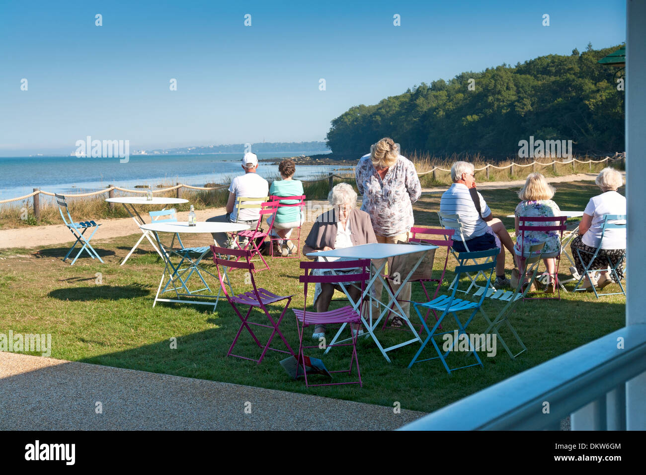The restaurant terrace at Queen Victoria's private beach at Osborne ...