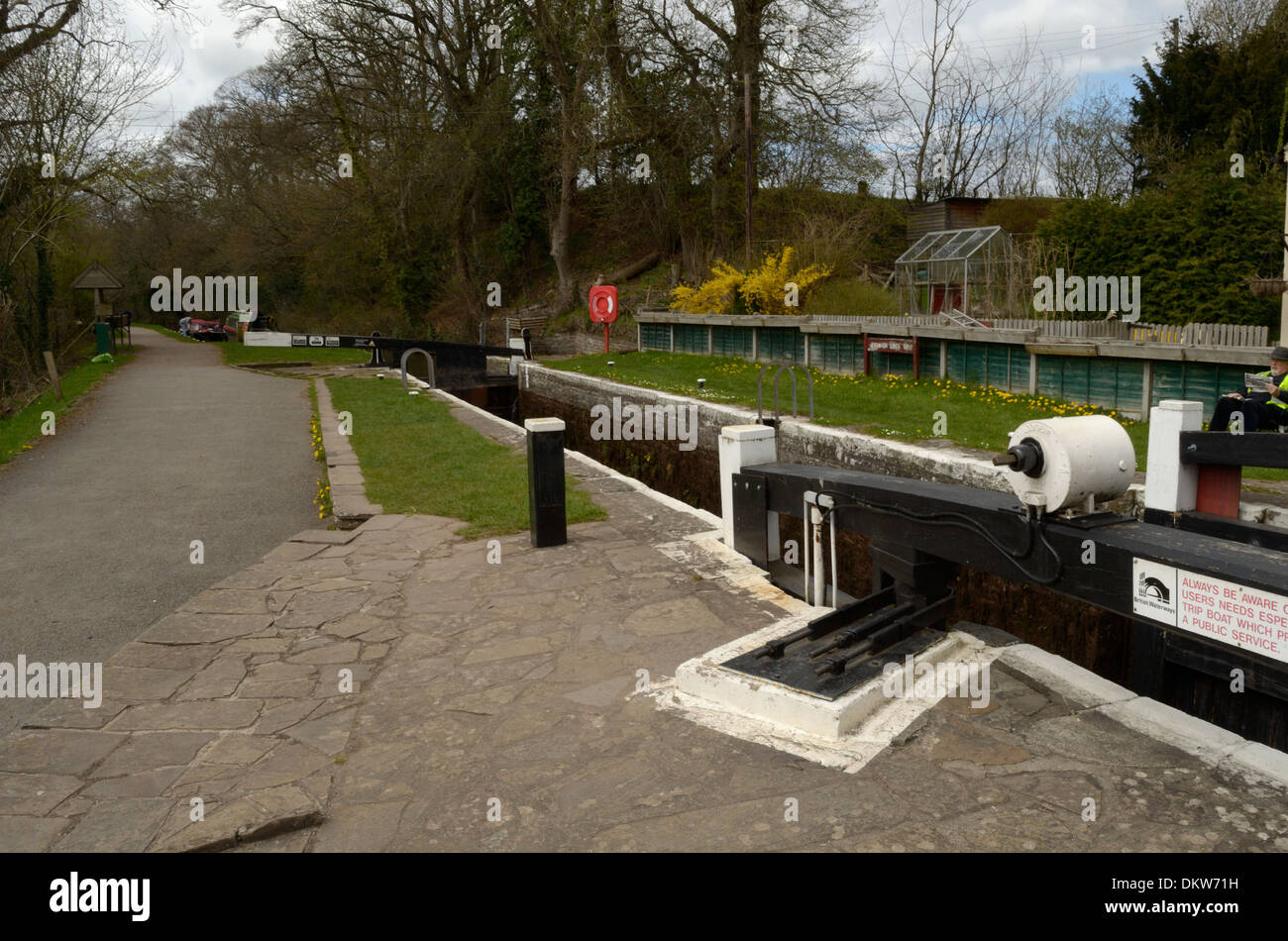 Brynich Lock on the Brecon Canal Stock Photo - Alamy