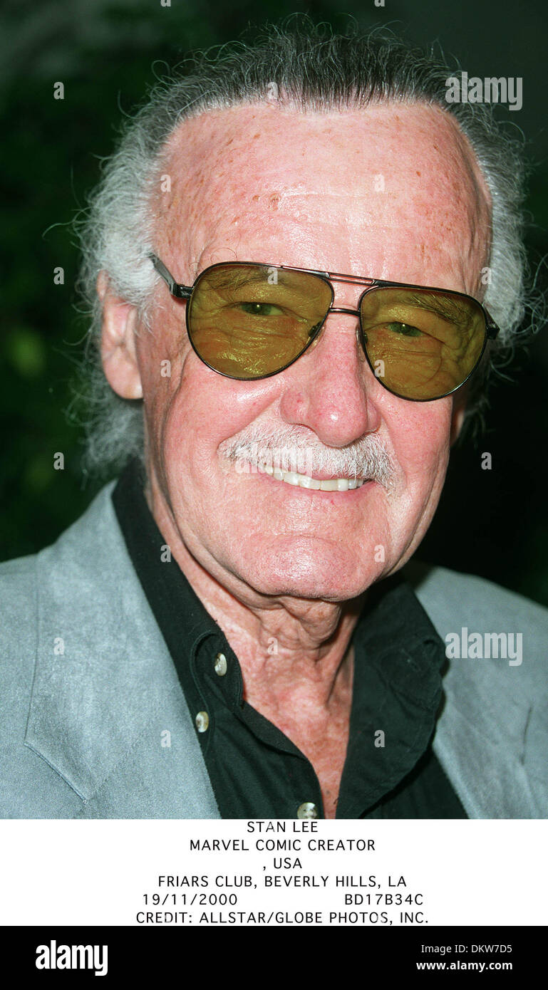 Nov. 19, 2000 - FRIARS CLUB, BEVERLY HILLS, LA - STAN LEE.MARVEL COMIC ...