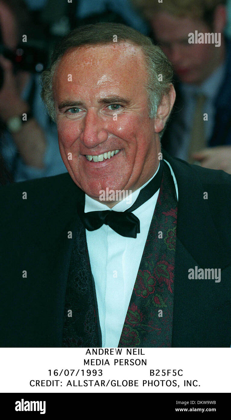 ANDREW NEIL.MEDIA PERSON.16/07/1993.B25F5C Stock Photo - Alamy