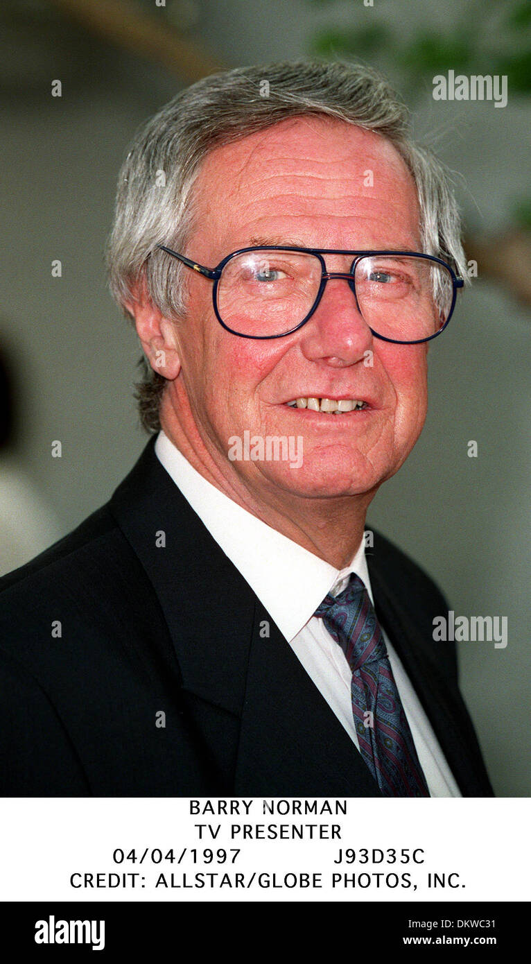 BARRY NORMAN.TV PRESENTER.04/04/1997.J93D35C Stock Photo - Alamy