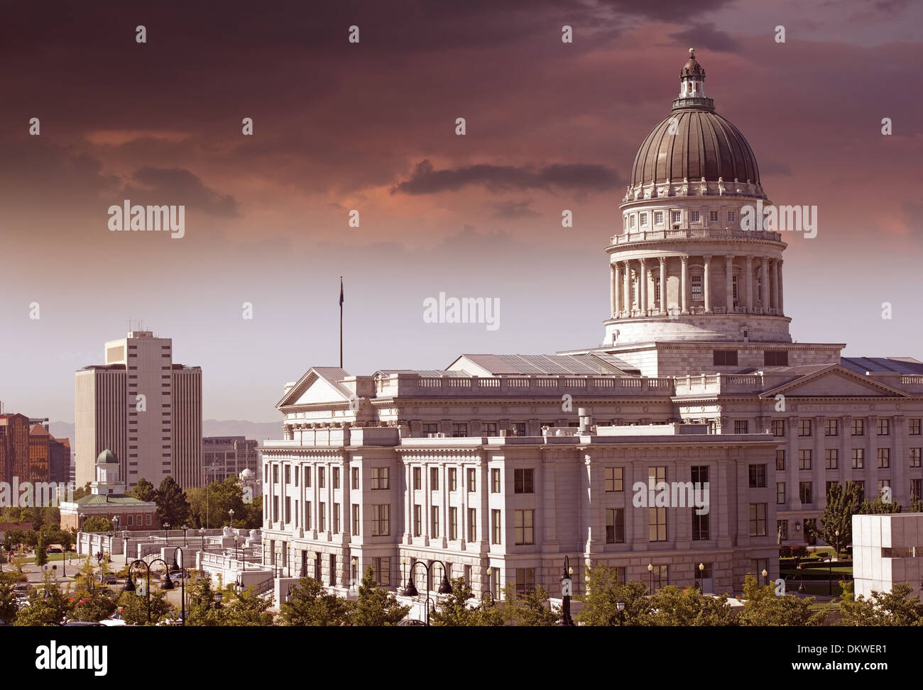 Salt Lake City - Utah Capitol Building and Salt Lake City Downtown ...