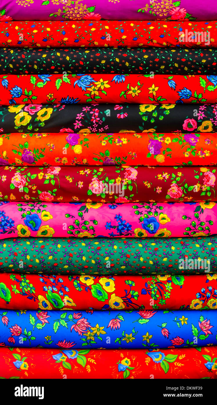 A stack of fabric for sewing or craft Stock Photo - Alamy