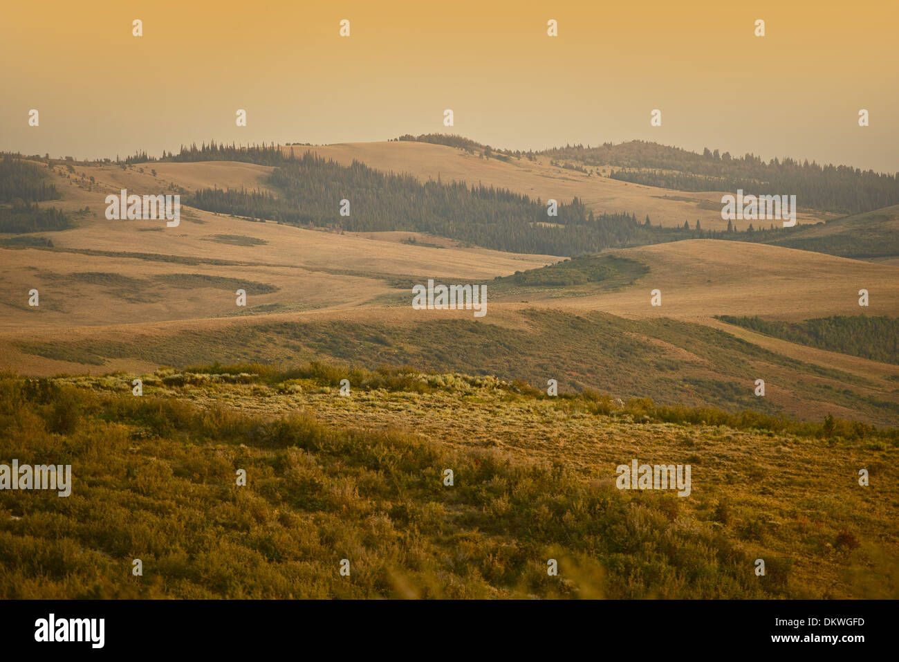Wyoming Landscape at Sunset. Southern Wyoming Hills. Nature Photo ...