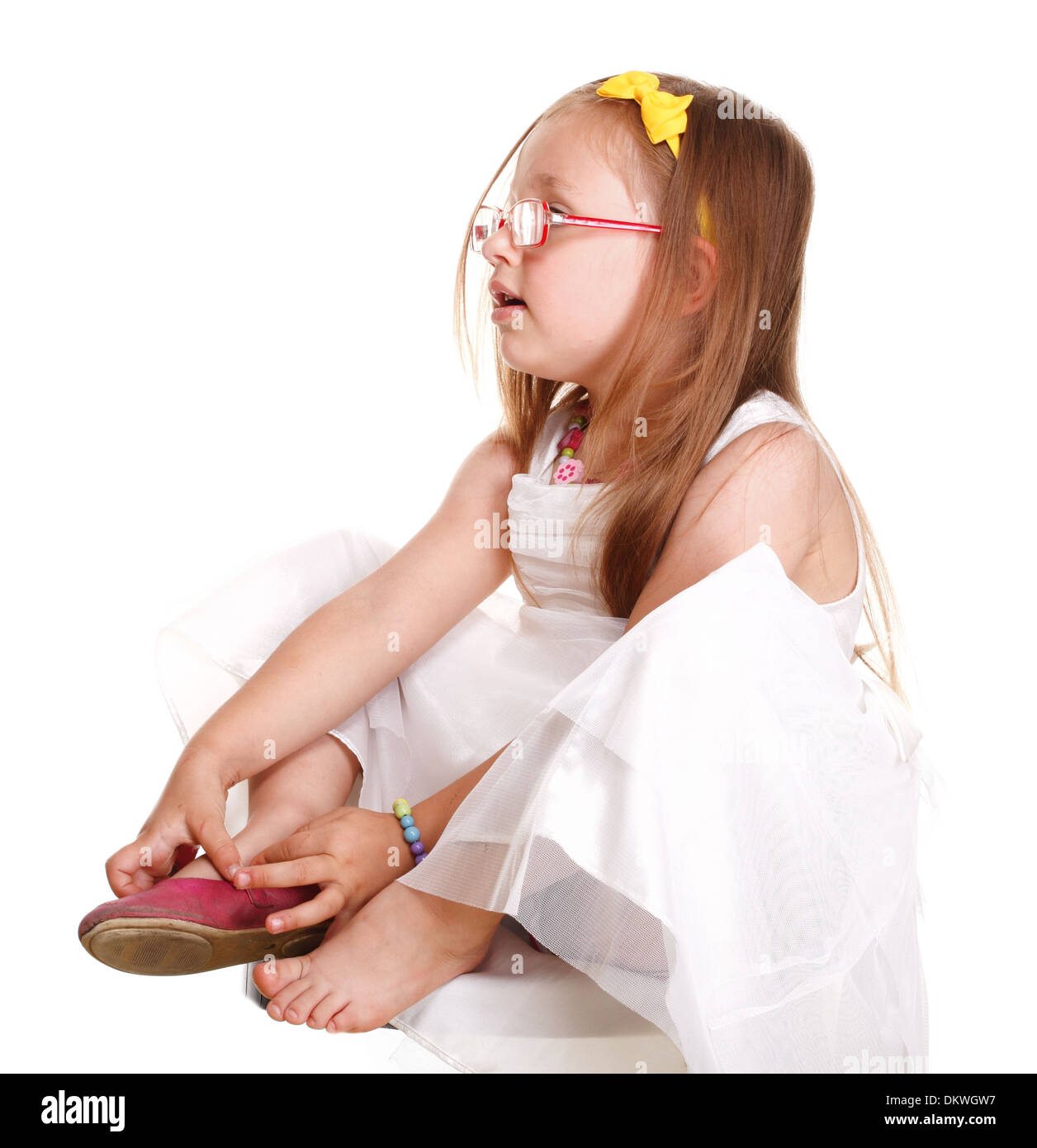 Little Girl Wearing Sandals