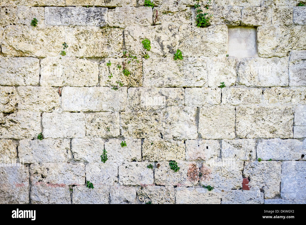 White stone wall built of old stone Stock Photo - Alamy