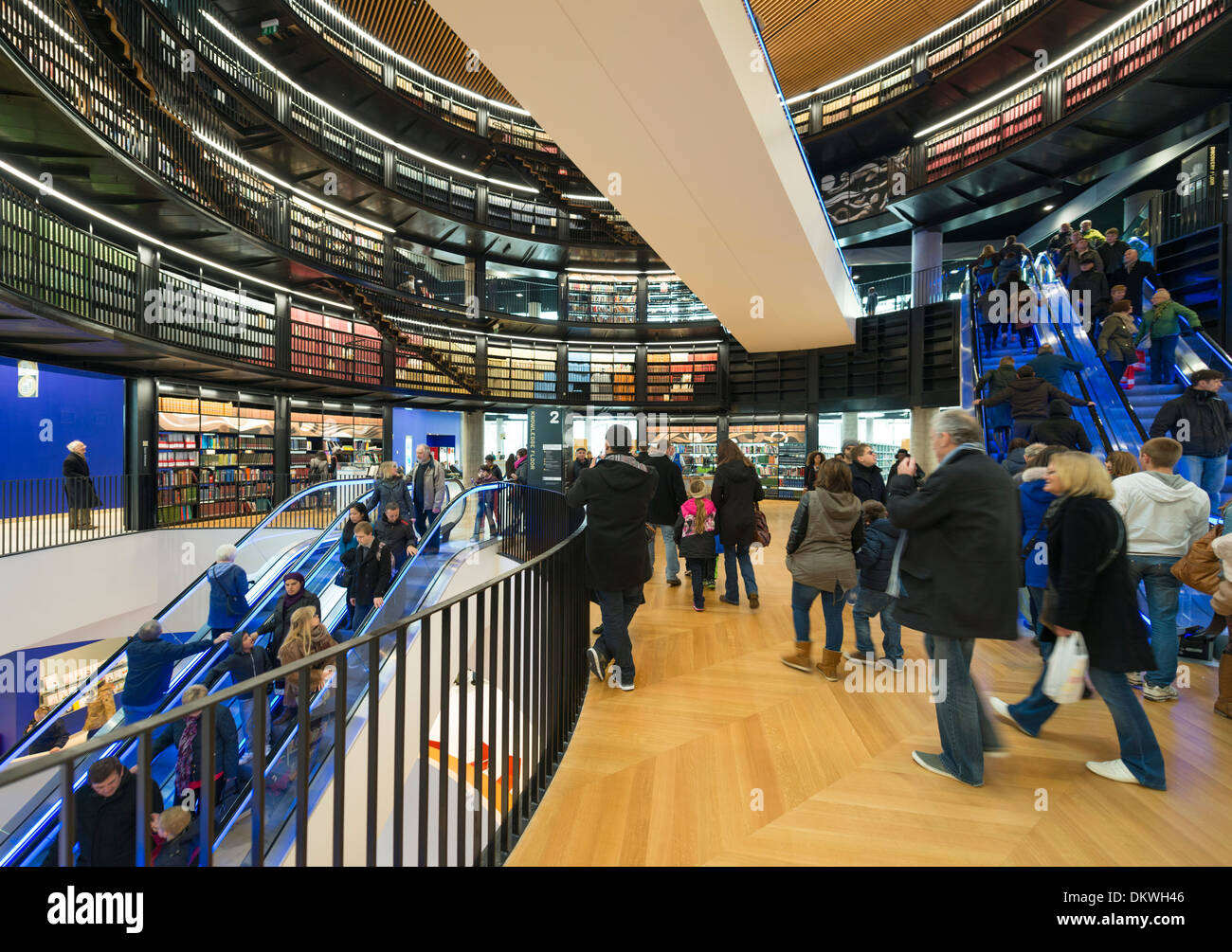 The interior of the new Library of Birmingham, England Stock Photo - Alamy