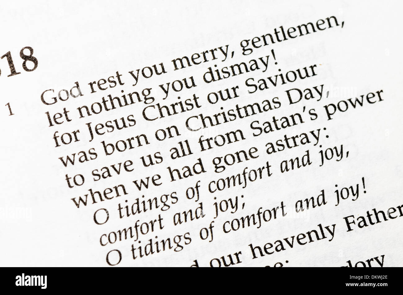 Christmas carol - "God Rest Ye Merry Gentlemen Stock Photo - Alamy