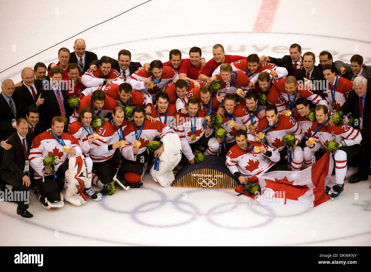 Feb. 28, 2010 - Vancouver, British Columbia, Canada - Team Canada poses ...