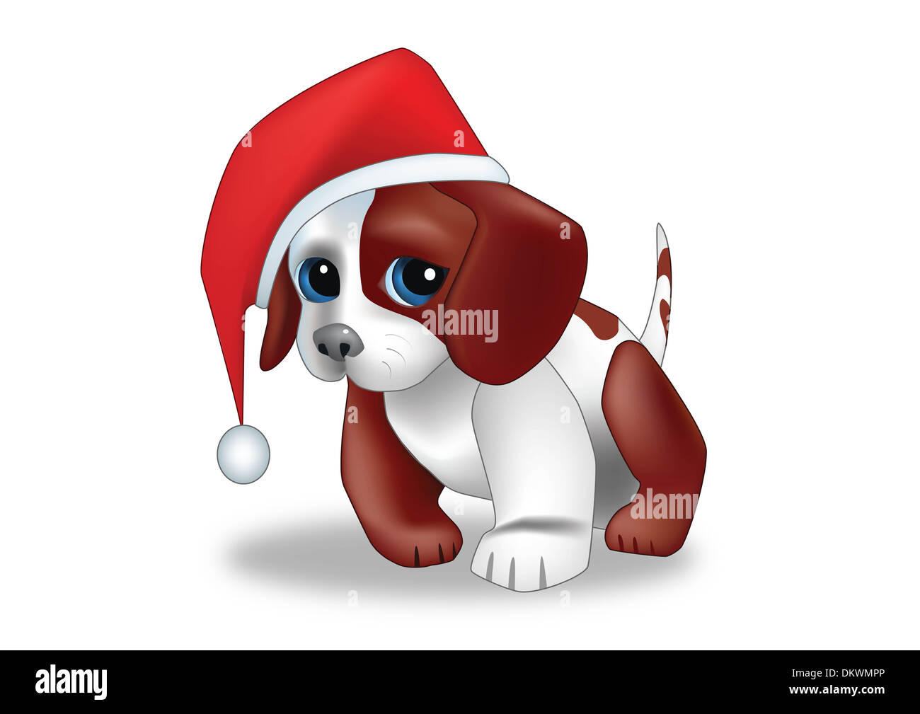 Cute Christmas puppy Stock Photo - Alamy