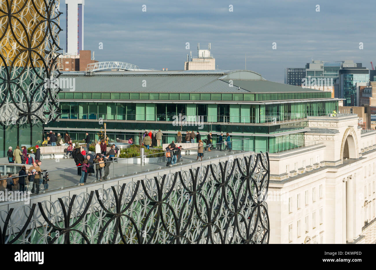 The terrace at the new Library of Birmingham, England Stock Photo - Alamy