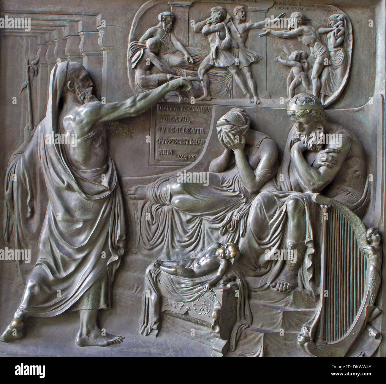 PARIS, APRIL 11: Relief from Madeleine church - prophet Nathan and king ...
