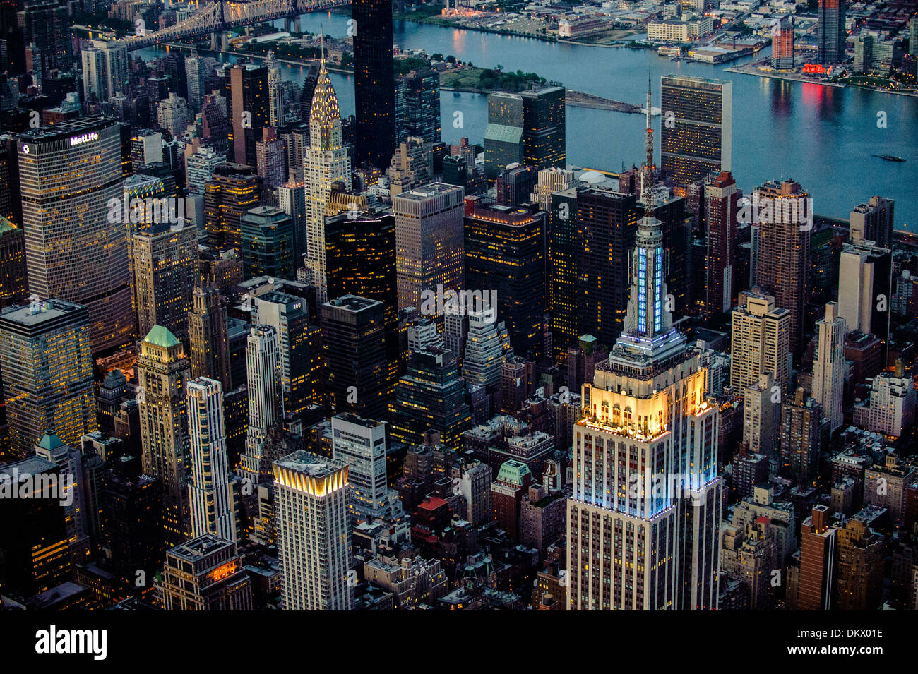 Midtown Manhattan Aerial photo NYC Stock Photo - Alamy