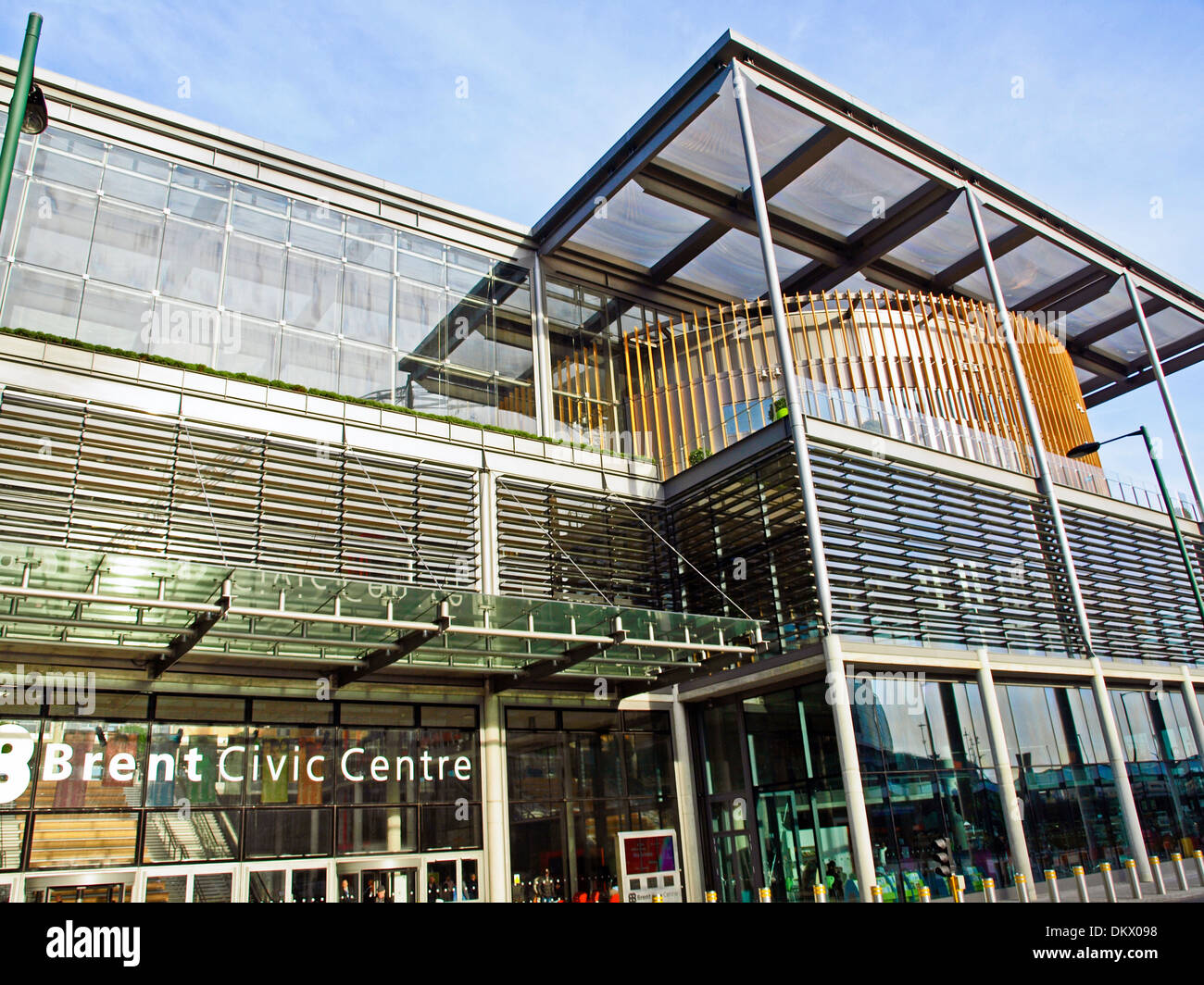 View of the Wembley Library at the Brent Civic Centre, Wembley, London ...