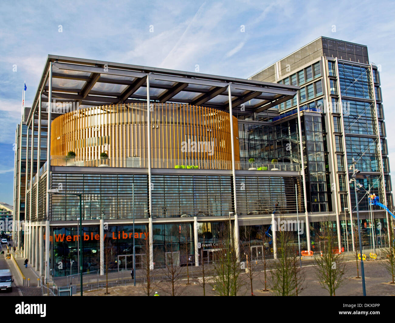 View of the Wembley Library at the Brent Civic Centre, Wembley, London ...