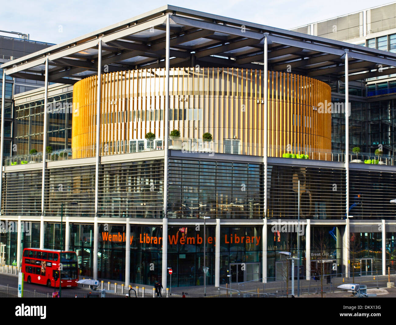 View of the Wembley Library at the Brent Civic Centre, Wembley, London ...
