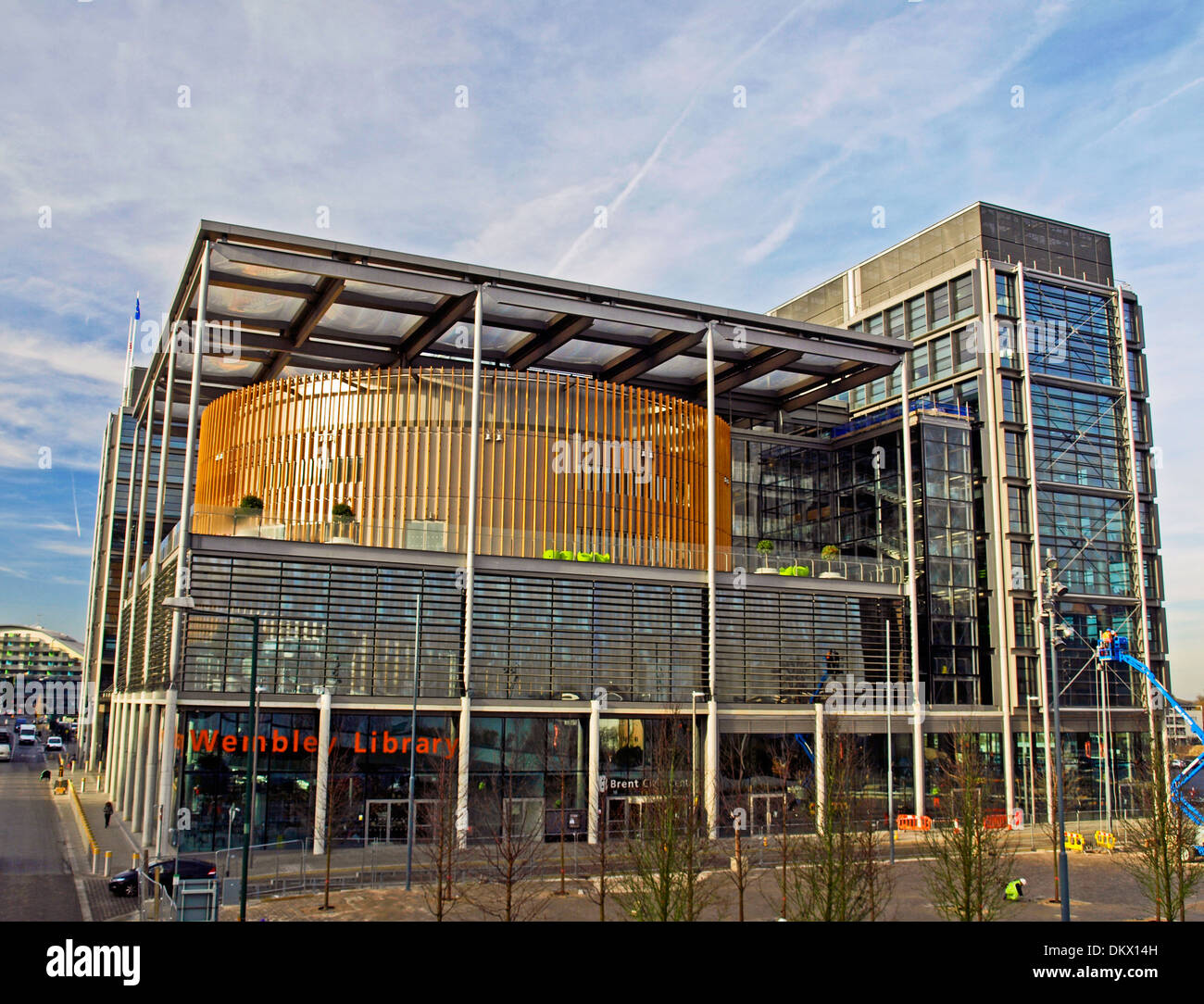 View of the Wembley Library at the Brent Civic Centre, Wembley, London ...