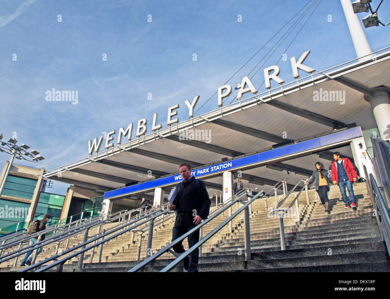 Entrance to Wembley Park Station, London Borough of Brent, London ...