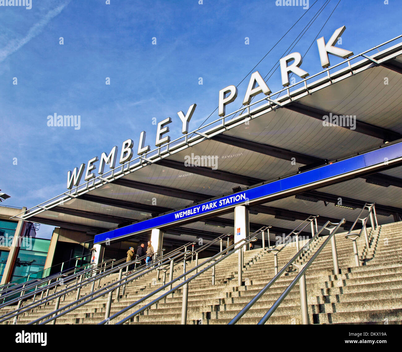 Entrance to Wembley Park Station, London Borough of Brent, London ...