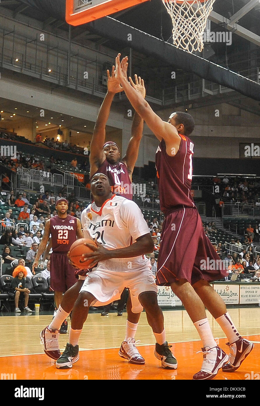 Jan 31, 2010 - Coral Gables, Florida, USA - DWAYNE COLLINS #21 (CENTER ...