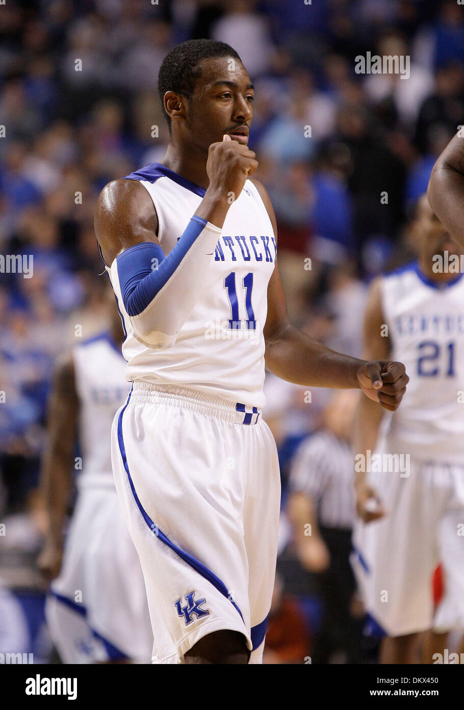 Dec. 19, 2009 - Lexington, Kentucky, USA - Kentucky's John Wall pumped ...