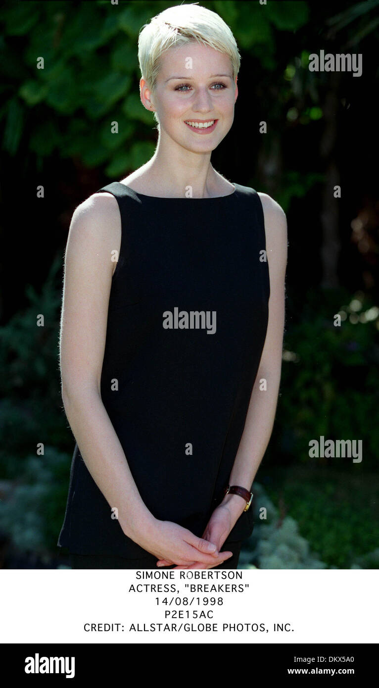 SIMONE ROBERTSON.ACTRESS, ''BREAKERS''.14/08/1998.P2E15AC Stock Photo ...