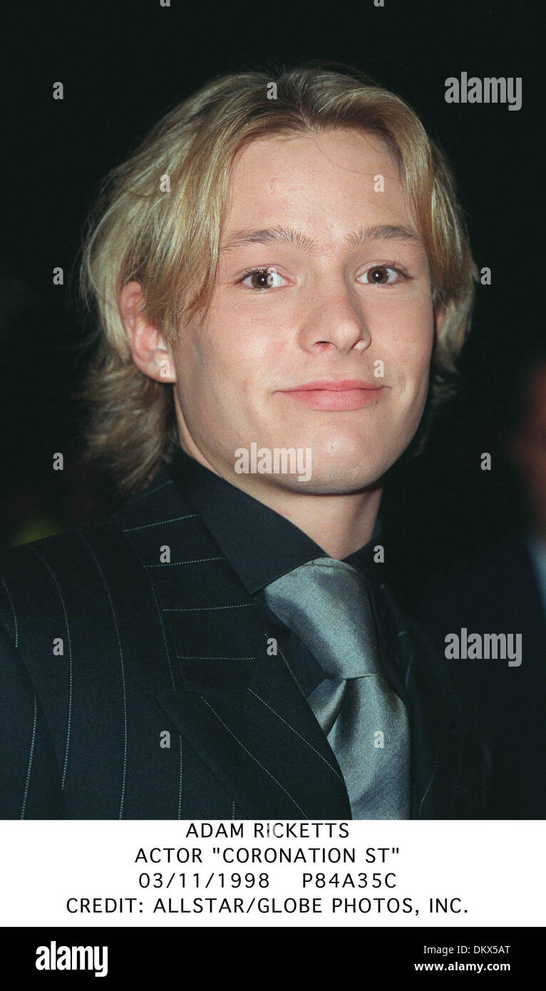 ADAM RICKETTS.ACTOR ''CORONATION ST''.03/11/1998.P84A35C Stock Photo ...