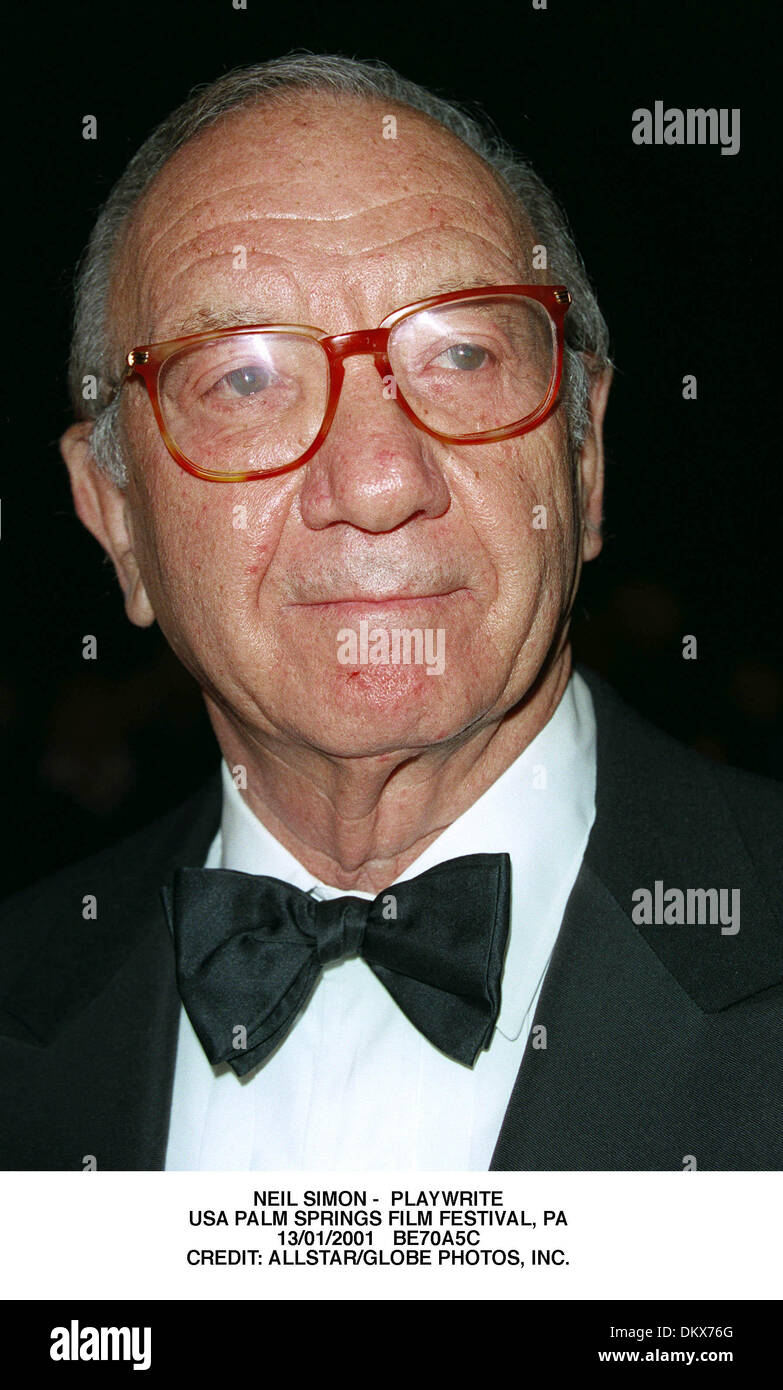 Jan. 13, 2001 - PALM SPRINGS FILM FESTIVAL, PA - NEIL SIMON - PLAYWRITE ...
