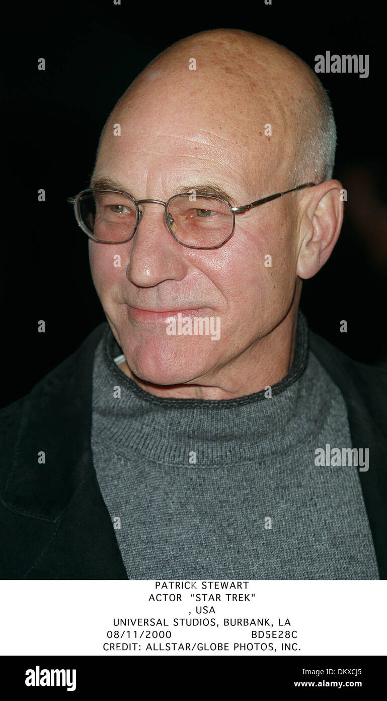 Nov. 8, 2000 - UNIVERSAL STUDIOS, BURBANK, LA - PATRICK STEWART.ACTOR ...