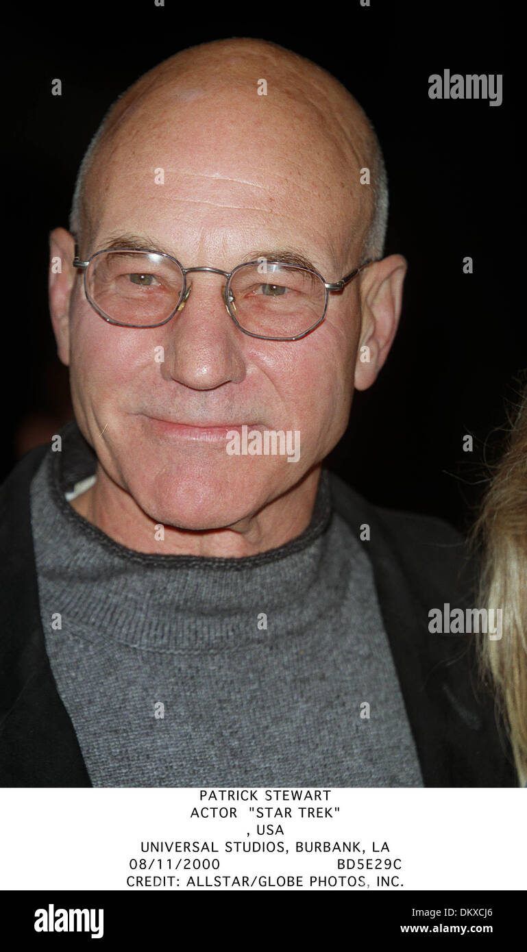 Nov. 8, 2000 - UNIVERSAL STUDIOS, BURBANK, LA - PATRICK STEWART.ACTOR ...