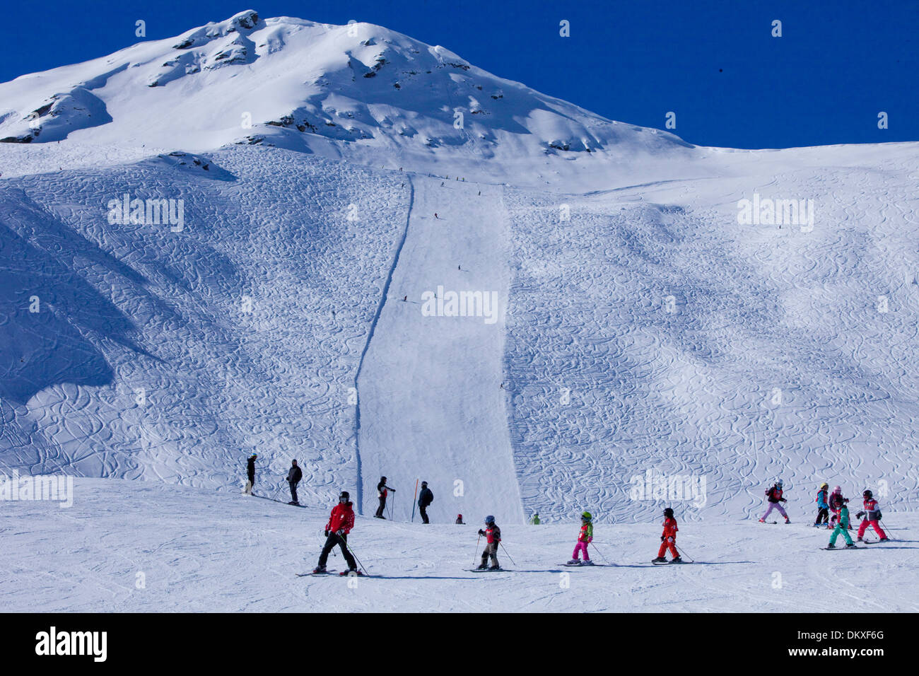 Switzerland Europe winter canton Valais Zinal Val d'Anniviers ski ...