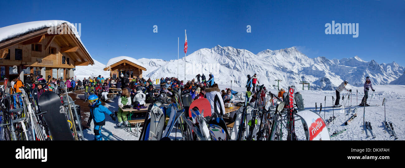 Switzerland Europe winter canton Valais Zinal Val d'Anniviers mountain ...