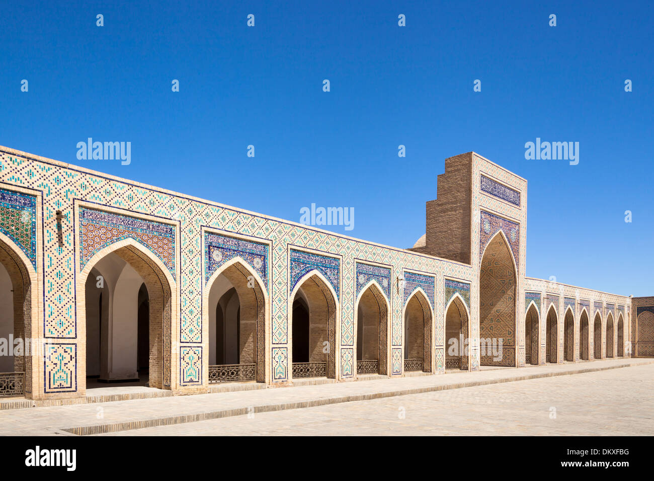 Islamic architecture in courtyard, Kalon Mosque, also known as Kalyan ...