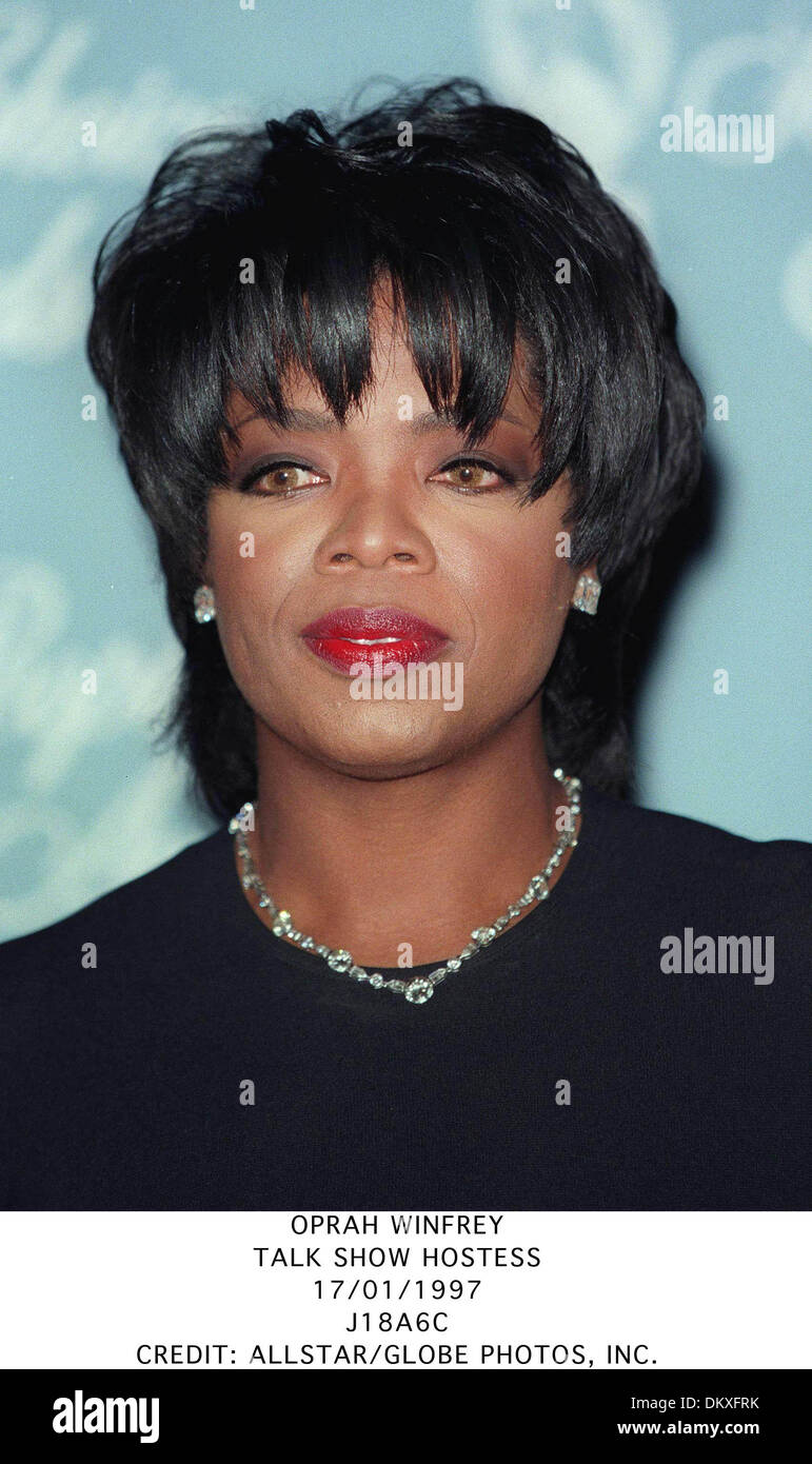 OPRAH WINFREY.TALK SHOW HOSTESS.17/01/1997.J18A6C Stock Photo - Alamy
