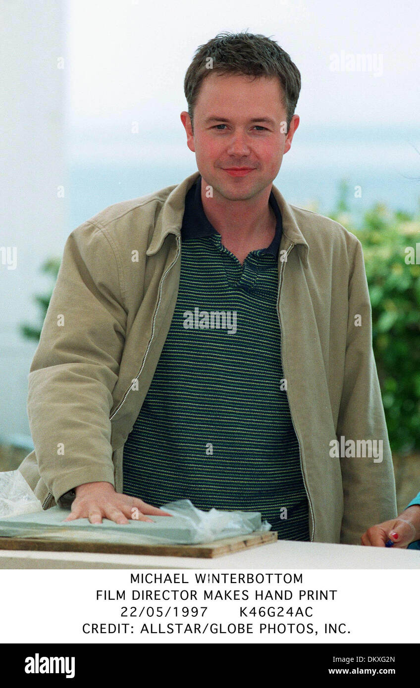 MICHAEL WINTERBOTTOM.FILM DIRECTOR MAKES HAND PRINT.22/05/1997.K46G24AC ...