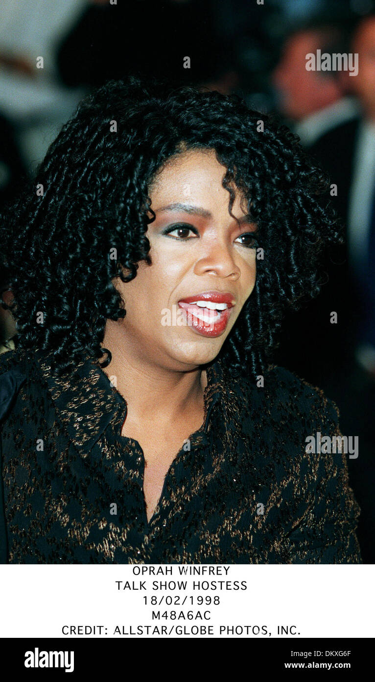 OPRAH WINFREY.TALK SHOW HOSTESS.18/02/1998.M48A6AC Stock Photo - Alamy