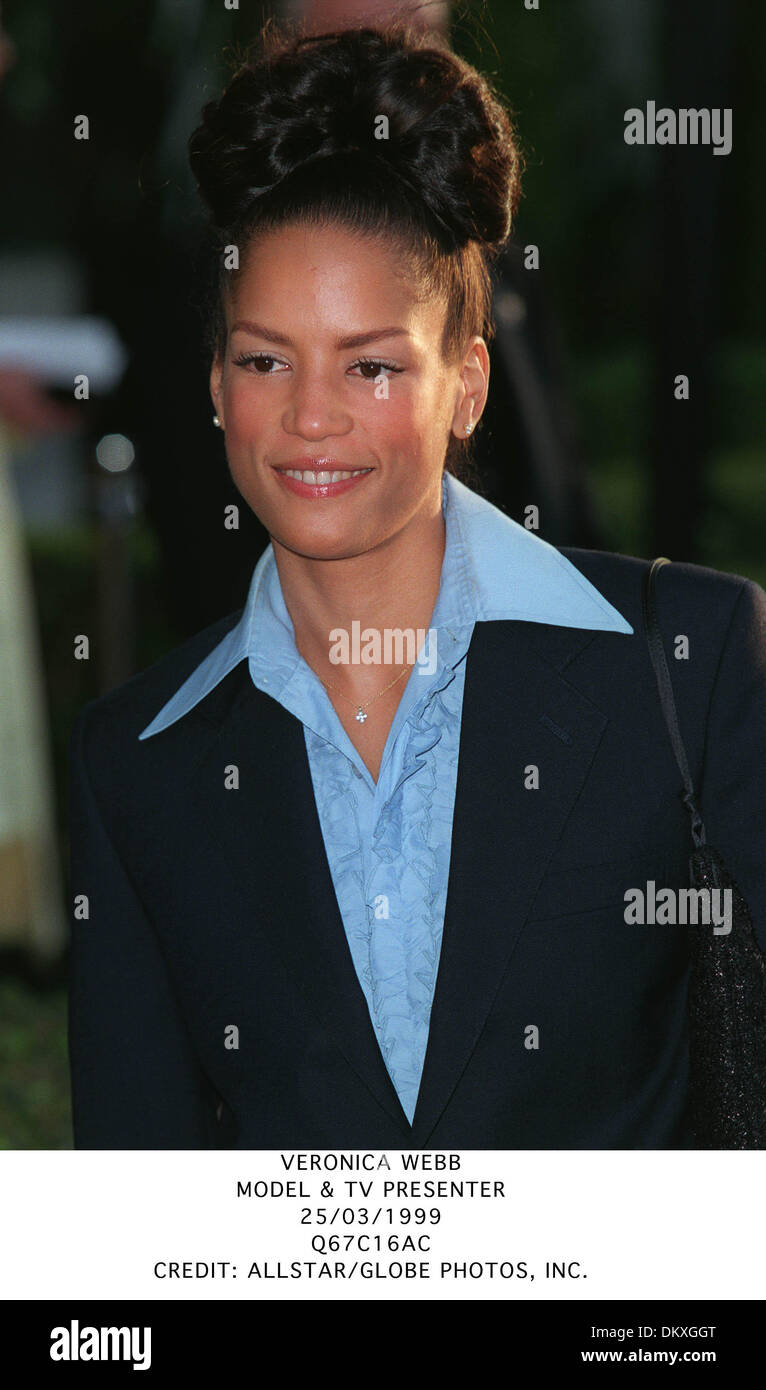 VERONICA WEBB.MODEL & TV PRESENTER.25/03/1999.Q67C16AC Stock Photo - Alamy