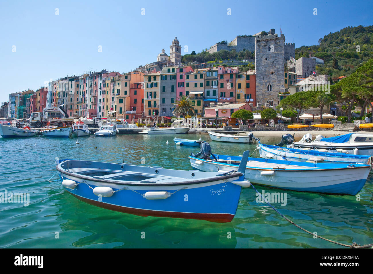 Europe, village, sea, Portovenere, boats, Italy, UNESCO, world heritage ...