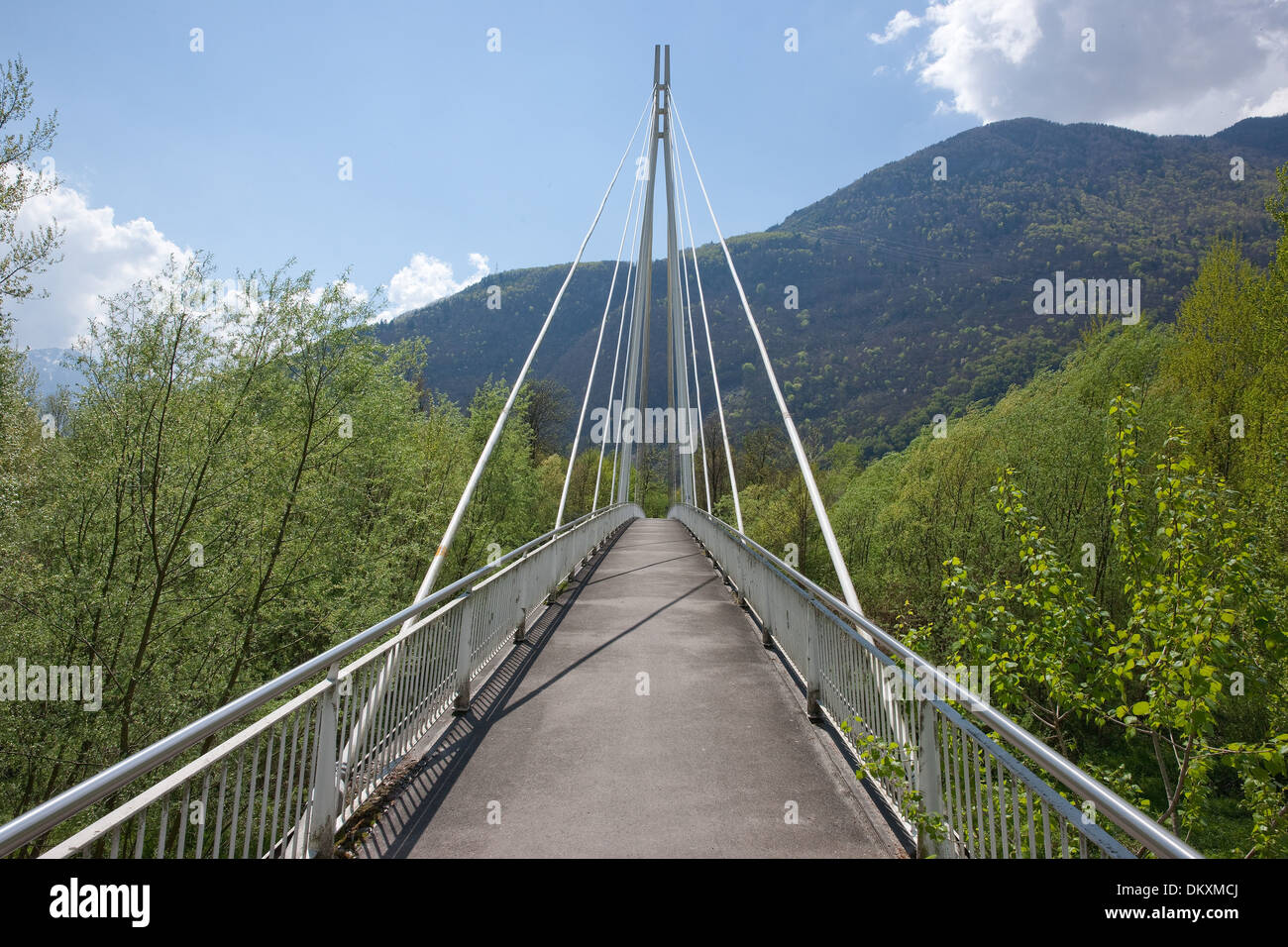 Switzerland Europe bridge Gnosca bridge river flow brook body of water ...
